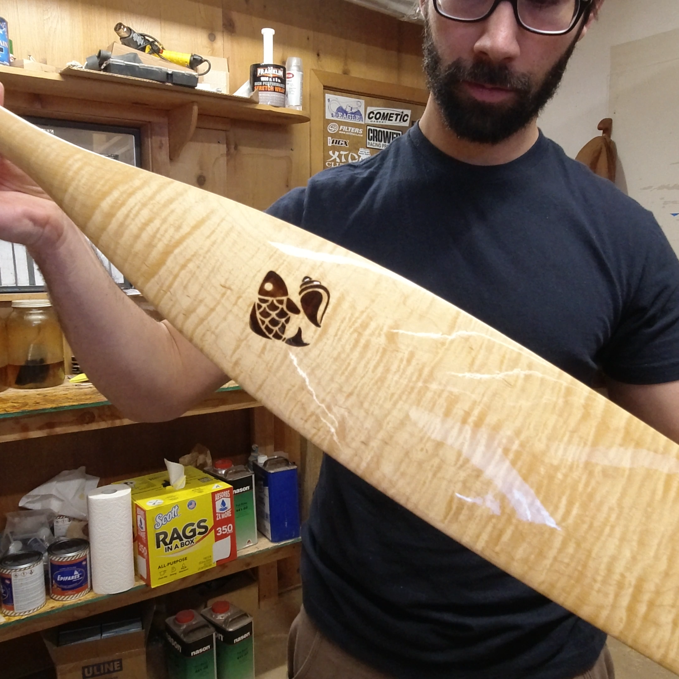Custom Tiger Maple Fishell Paddle Giveaway – Fishell Paddles US